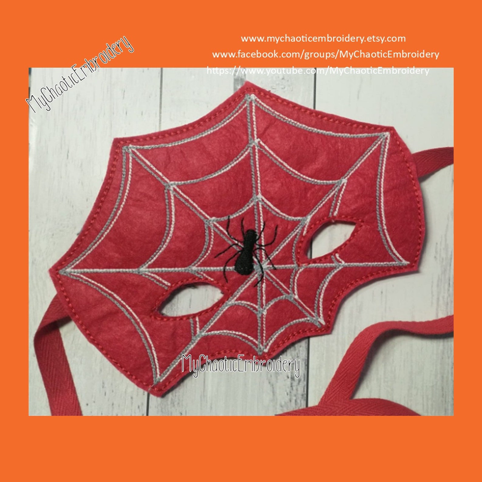 Spider Spiderweb Arachnid Fall Autumn Halloween Mask Set for - Etsy