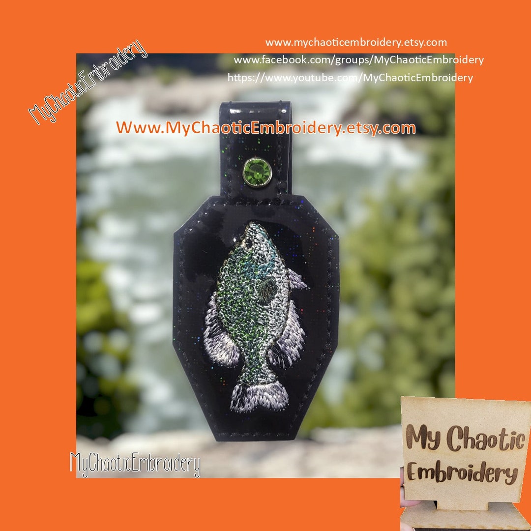 4x4 Hoop Crappie Fish Keyfob -KF Key Fob - Colorful, Detailed, Digital ...
