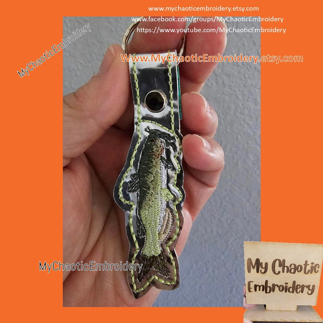 4x4 Hoop Catfish Blue Cat Channel Cat Keyfob -KF Key Fob - Colorful ...