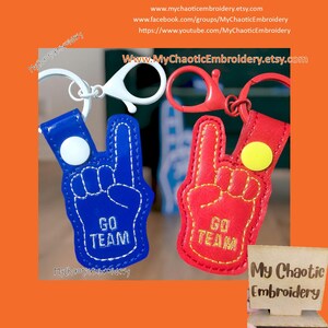 5x7 Foam Finger Sports GO TEAM KF Keyfob Key Fob Digital Machine ...