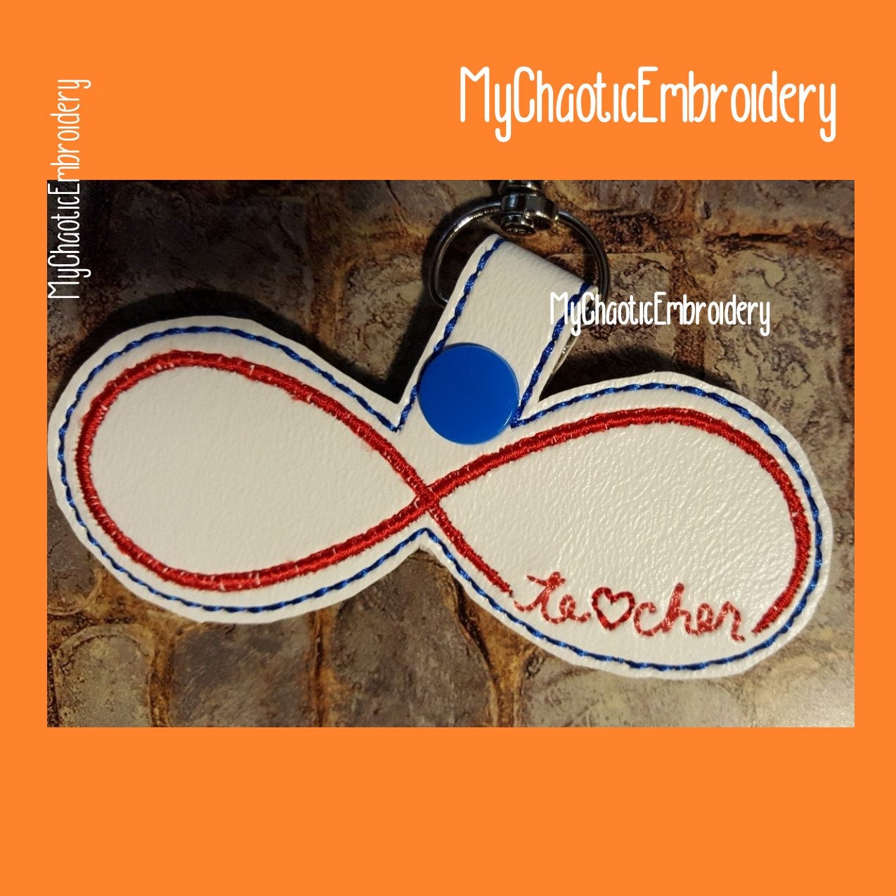 2 Designs Teach or Teacher Infinity Symbol Snaptab School - Etsy