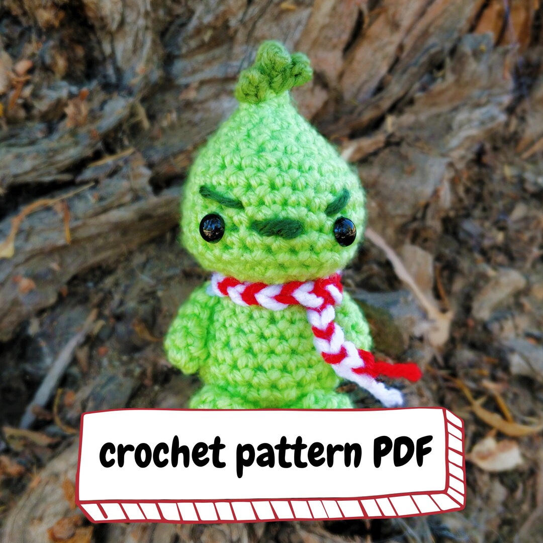 Mini Grinch Crochet Pattern, PDF Pattern, Keychain Pattern - Etsy