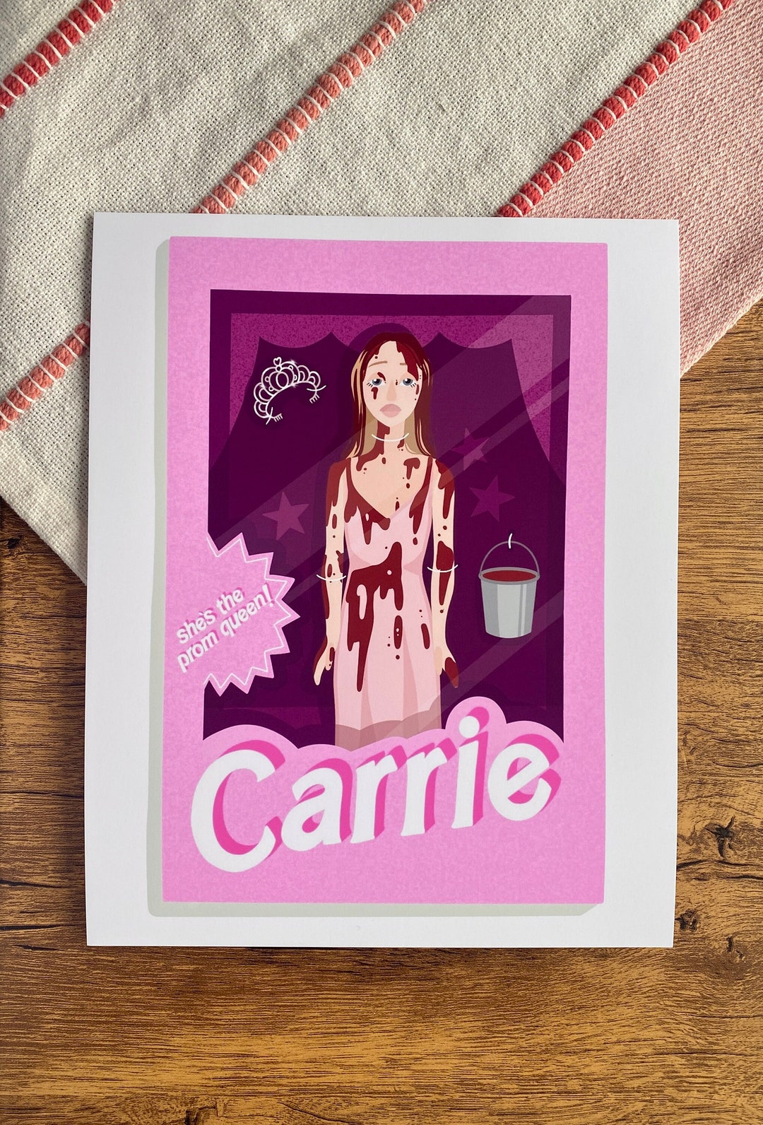 Retro Carrie Doll Print Art Print - Etsy