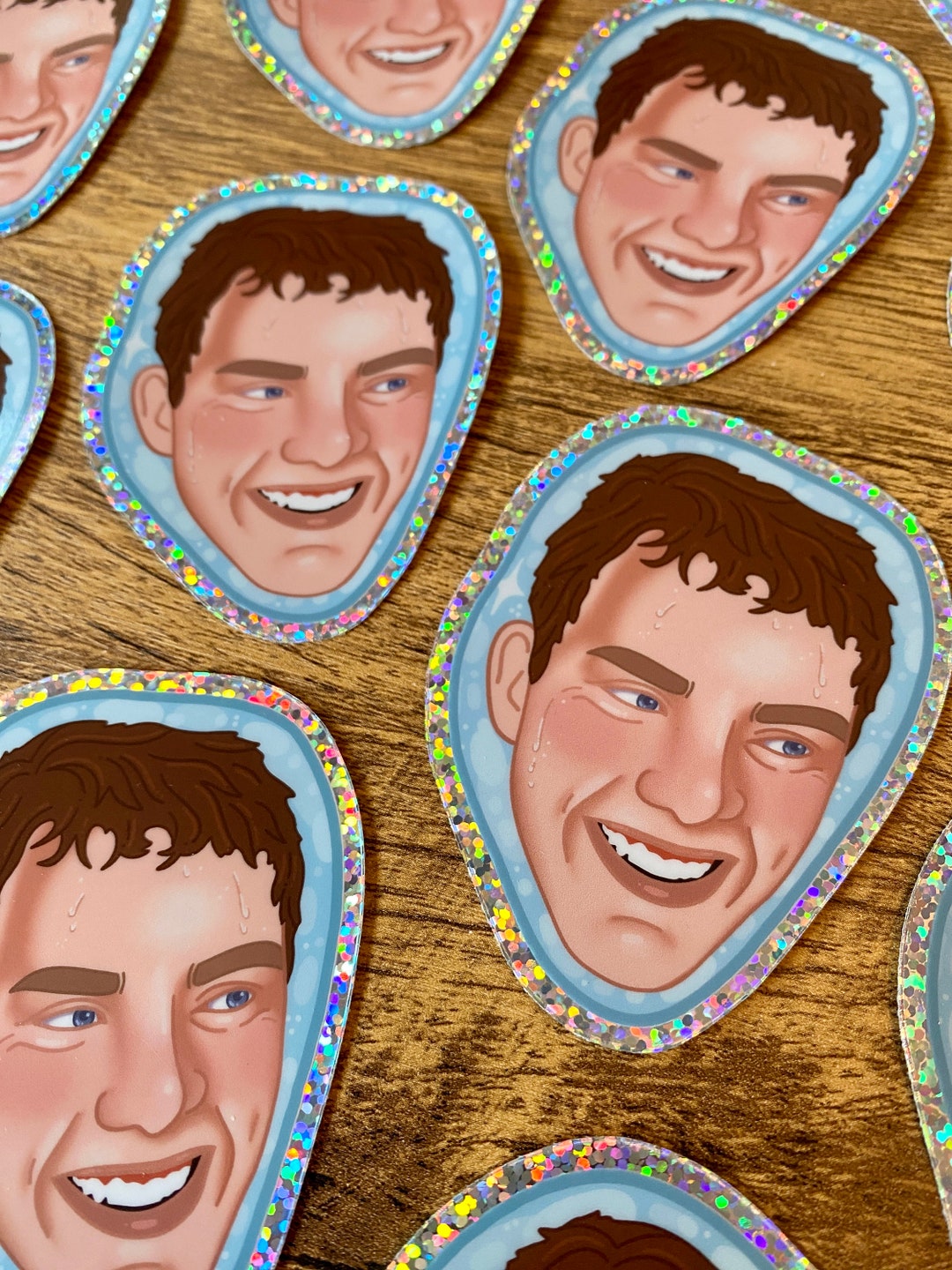 Stu Macher Glitter Waterproof Sticker - Etsy