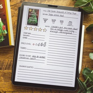 Reading Journal - Digital Download - Procreate - Etsy