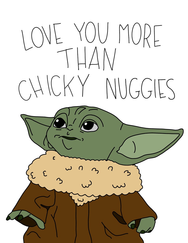 Baby Yoda Greeting Card - Etsy