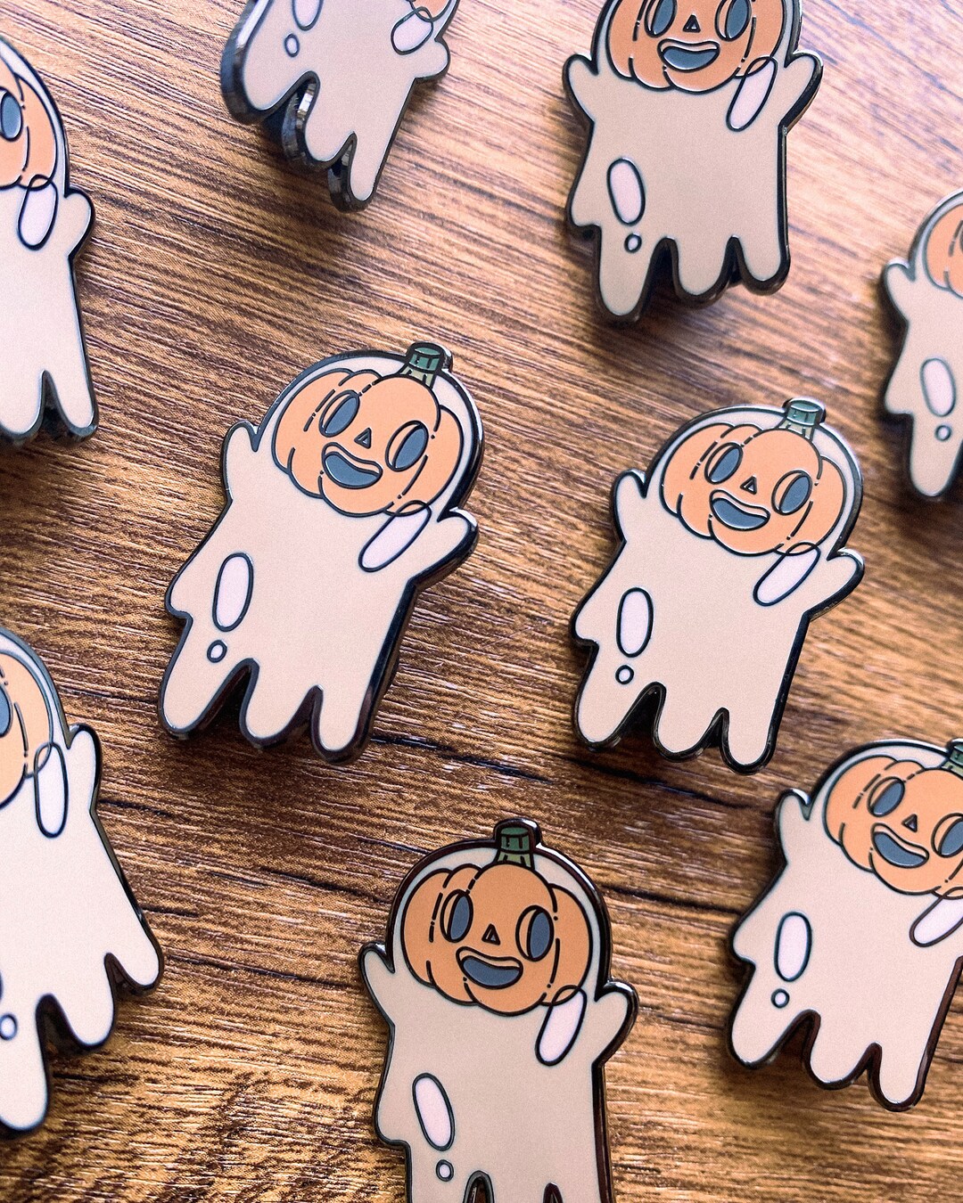 Pumpkin Ghost Enamel Pin | Halloween Enamel Pin - Etsy