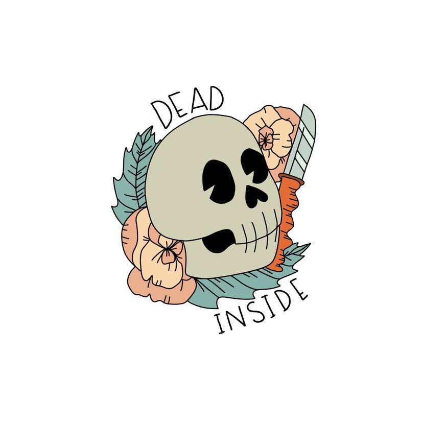 Dead Inside Sticker | Etsy