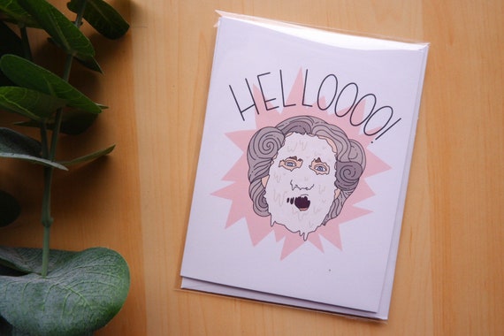 Mrs. Doubtfire hello Card - Etsy