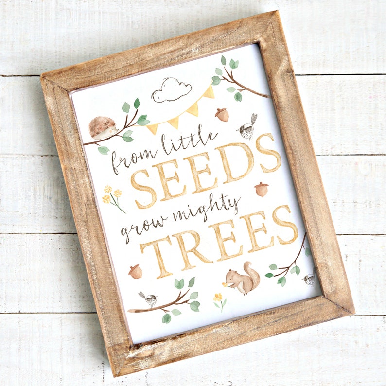 From Little Seeds Grow Mighty Trees Printable Art. Little - Etsy