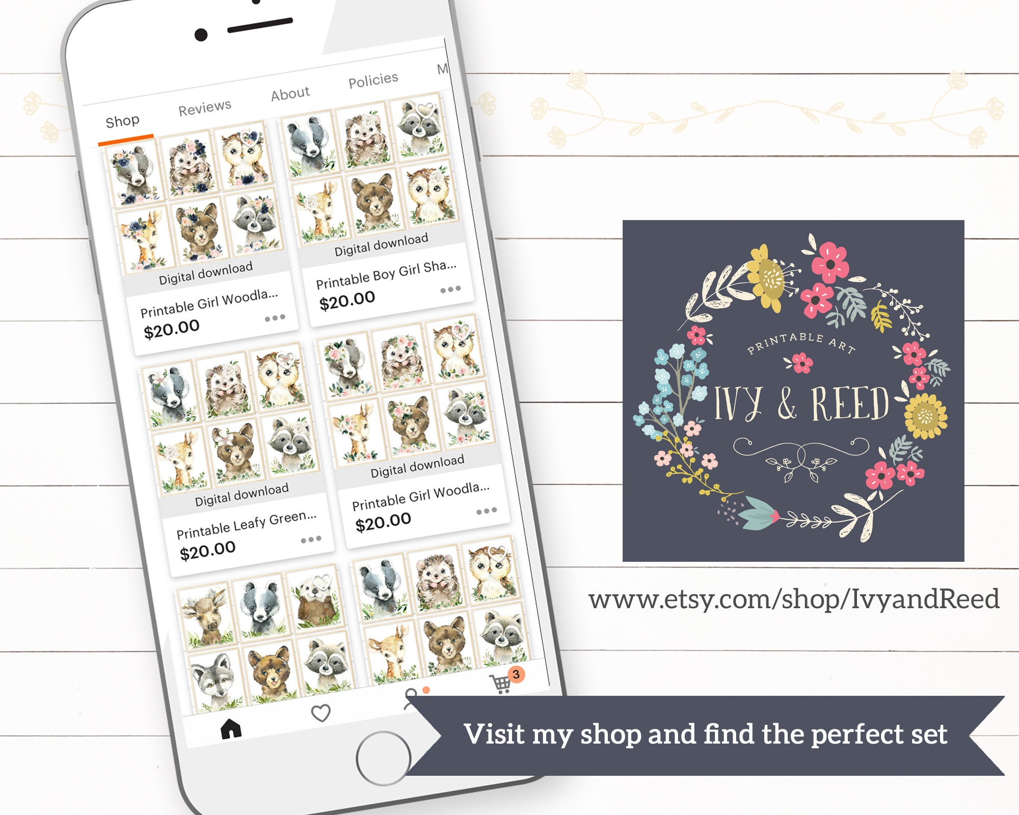 Printable Leafy Greenery Nursery Wall Art Girl. Leafy Greenery Nursery ...