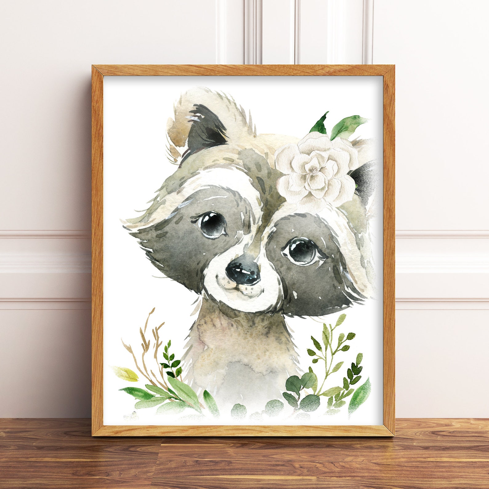 Printable Leafy Greenery Nursery Wall Art Girl. Leafy Greenery - Etsy