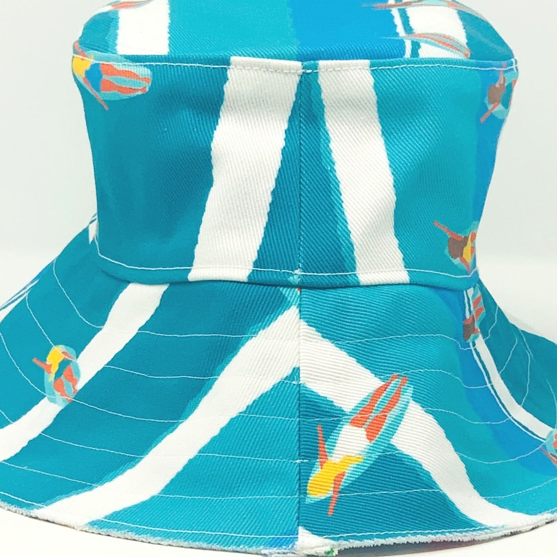 Riviera 1970 Bucket Hat Surfer Girls & Bauhaus Beach House - Etsy