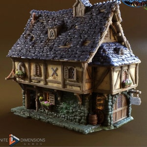 Dnd Milat's Townhouse House Home Medieval Village Tabletop Terrain RPG ...