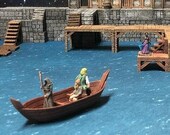 Dnd Ferryman and Boat 28mm Tabletop Terrain Miniatures RPG D&D - Etsy