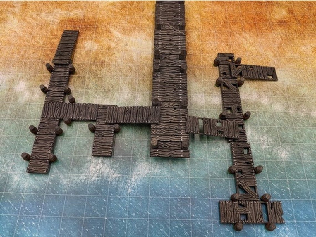 Dnd Modular Pier Dock Harbor Wharf Waterfront Boardwalk Tabletop ...