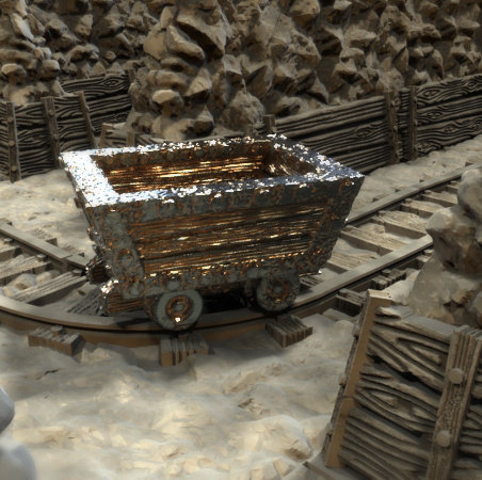 Dnd Mine Cart X2 Ore Cart Railway Mine Shaft Wild West Tabletop Scatter ...