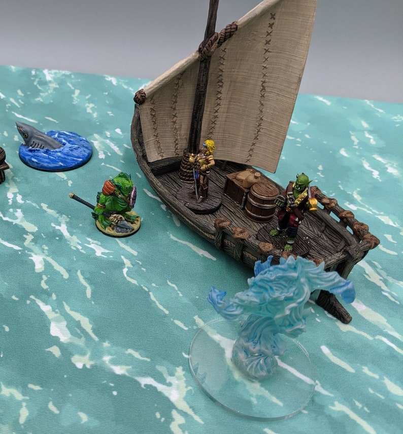 Dnd Skiff Fisherman Boat Tabletop Terrain RPG Warhammer D&D | Etsy