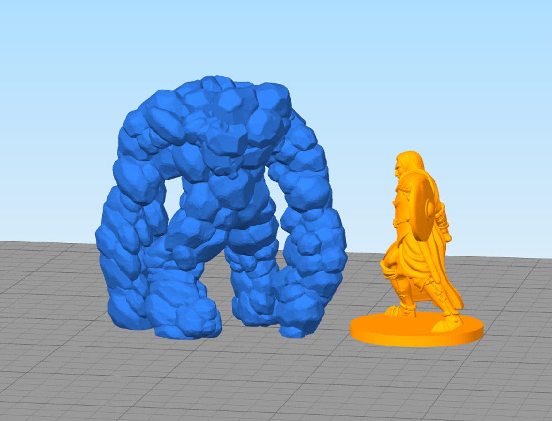 Dnd Earth Elemental Rock Creature Monster 28mm Tabletop | Etsy