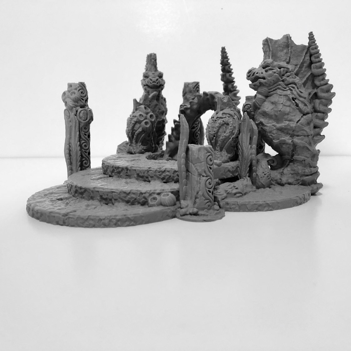 Dnd Merfolk Council Dais Atlantis Underwater City Ruins Mermaid Scatter ...