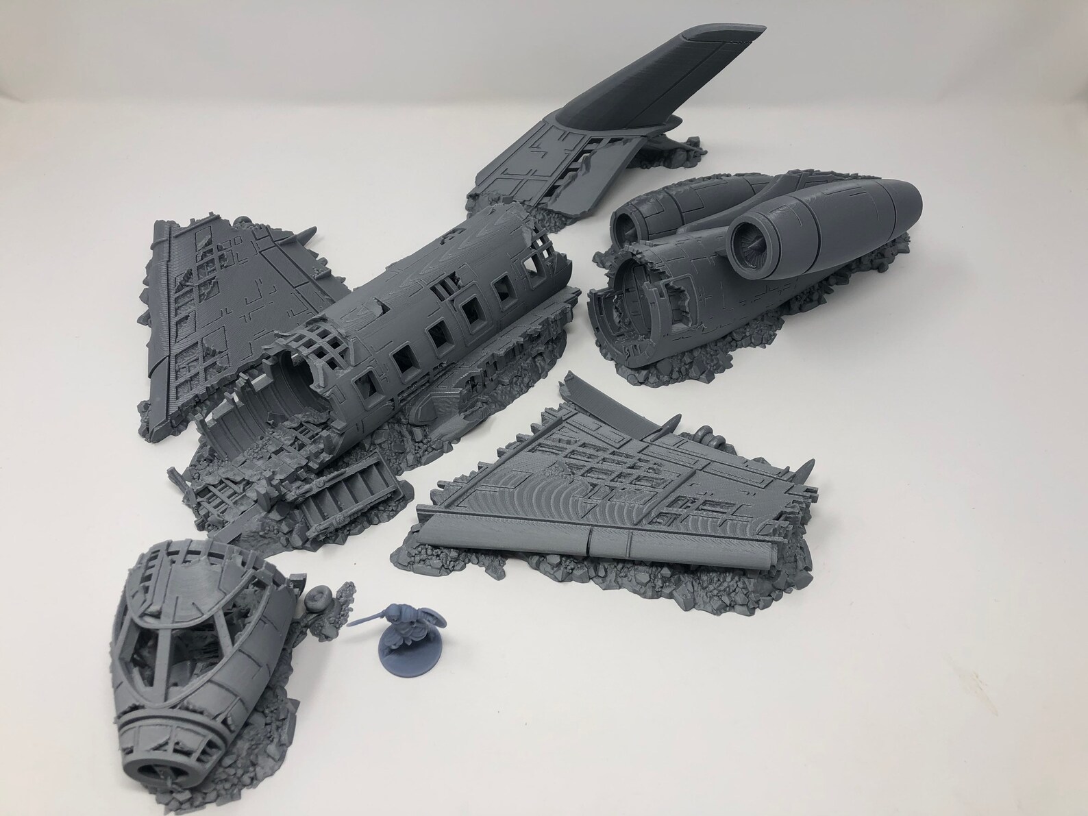 Dnd Crashed Aircraft Airplane Scatter Wreck Urban Modern | Etsy