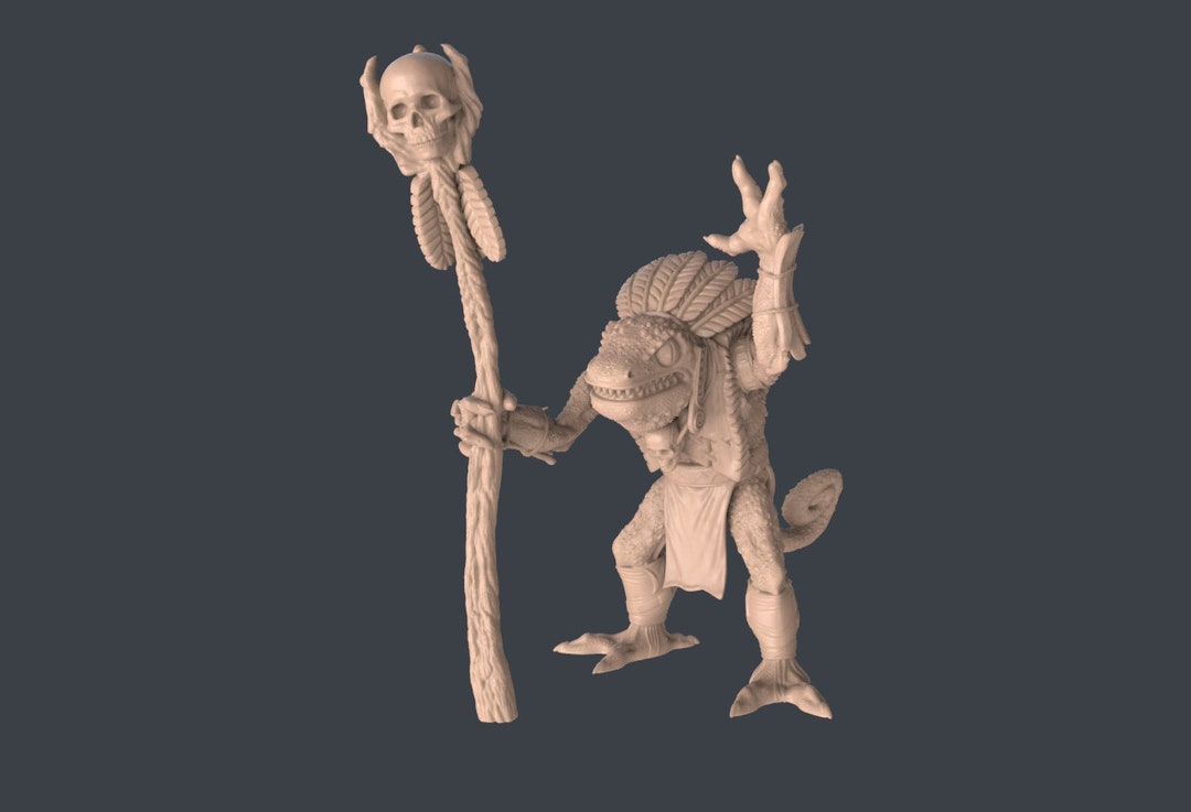 Dnd Lizard Mage Shaman V1 Lizard Men Where Legends Fall Scatter Terrain ...