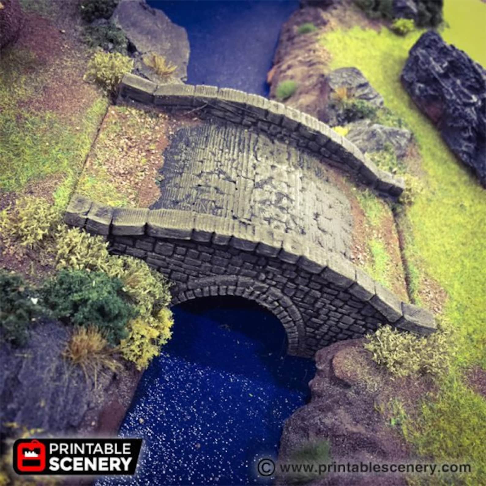 Dnd Stone Footbridge Bridge Scatter Terrain Tabletop War Games - Etsy