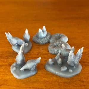 Dnd Set of Chickens Hen & Rooster Coop Livestock Farm Poultry Animal ...