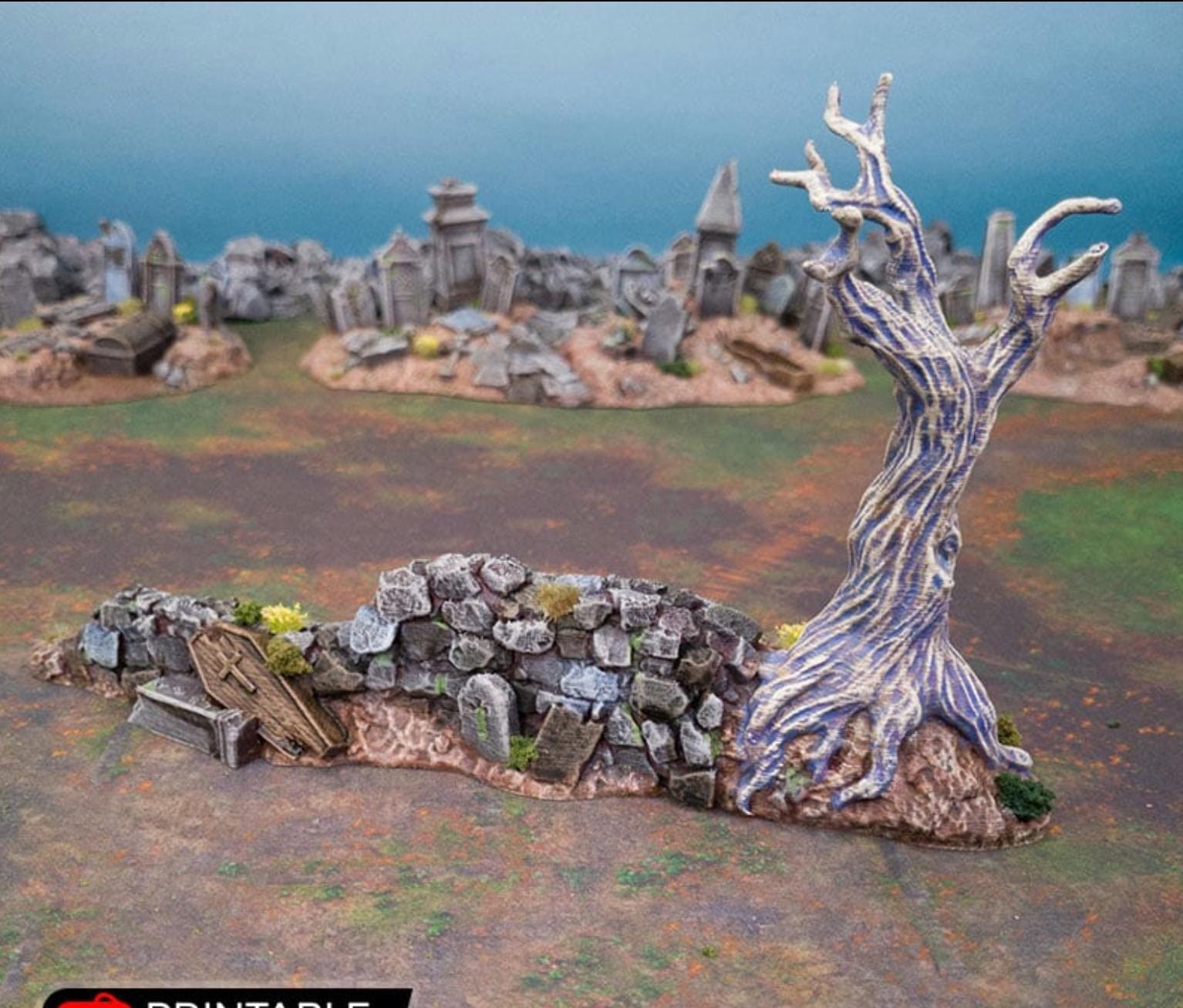 Dnd Hallowed Graveyard Walls Scene Fence Gate Cemetery Shadow Fey ...