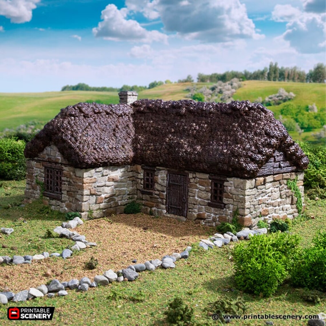 Dnd Highland Stone Barn From King and Country Village Tabletop - Etsy