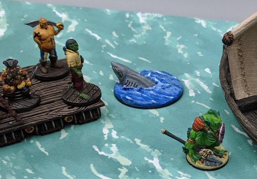 Dnd Shark Sea Creatures Atlantis Ocean Tabletop Terrain Miniature RPG D ...