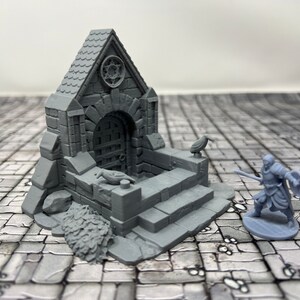 Dnd Crypt Entrance Mausoleum Graveyard Cemetery Tabletop Terrain ...