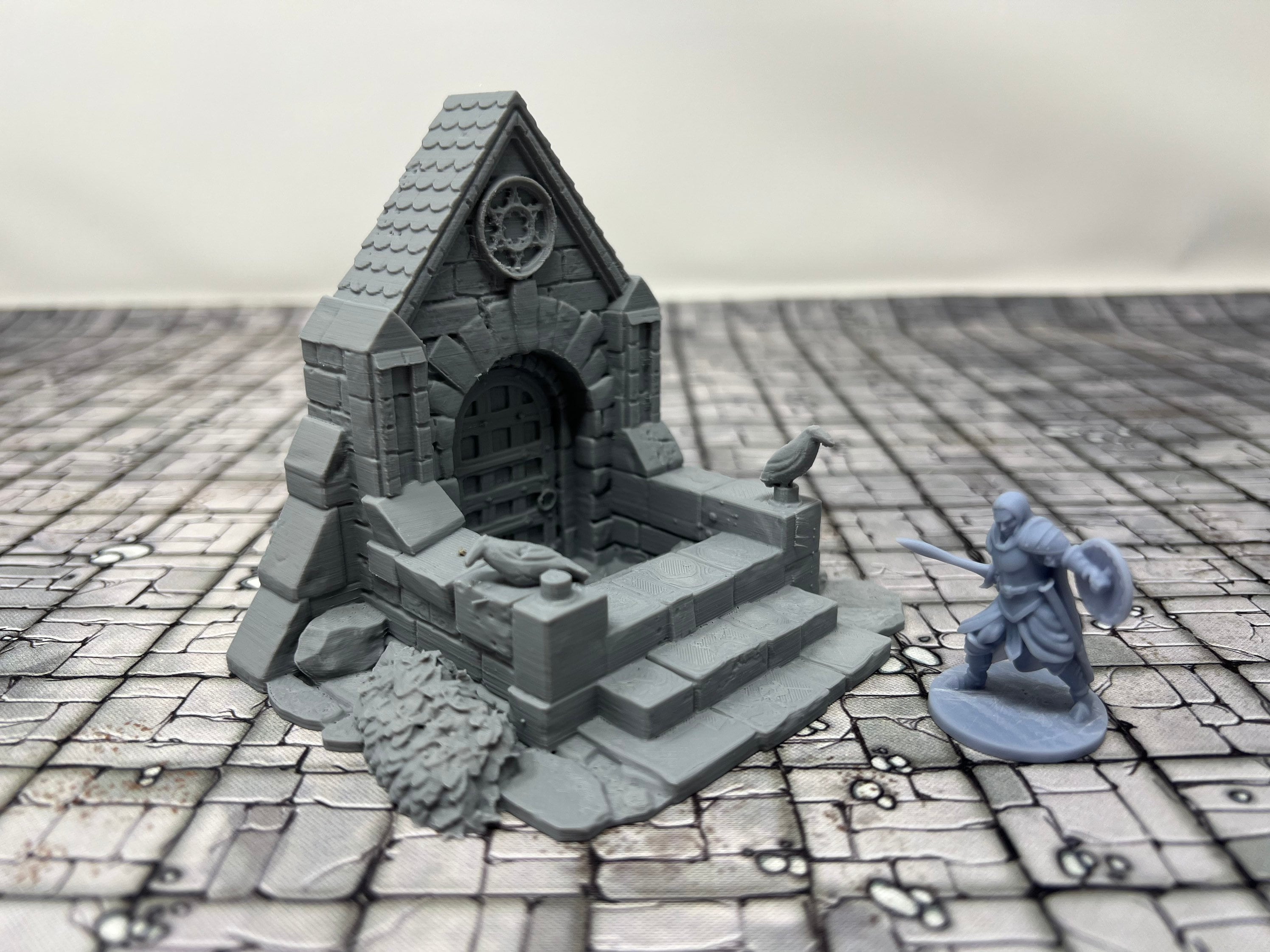 Dnd Crypt Entrance Mausoleum Graveyard Cemetery Tabletop Terrain ...