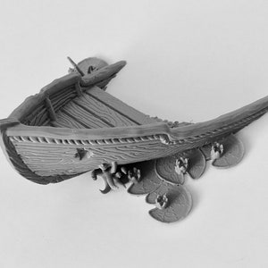 Dnd Sunken Boat Ship Wreck Swamp Tabletop Scatter Terrain Pathfinder ...