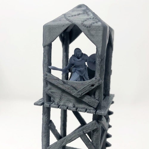 Dnd Bandit Watchtower Wooden Lookout Tower Openforge Tabletop - Etsy