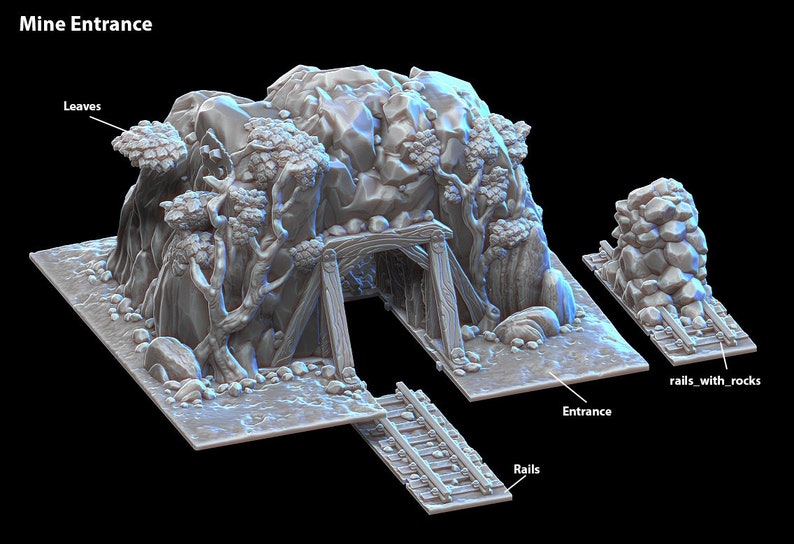 Dnd Mine Entrance Mining Town Medieval Dwarf Dwarven Western Tabletop ...