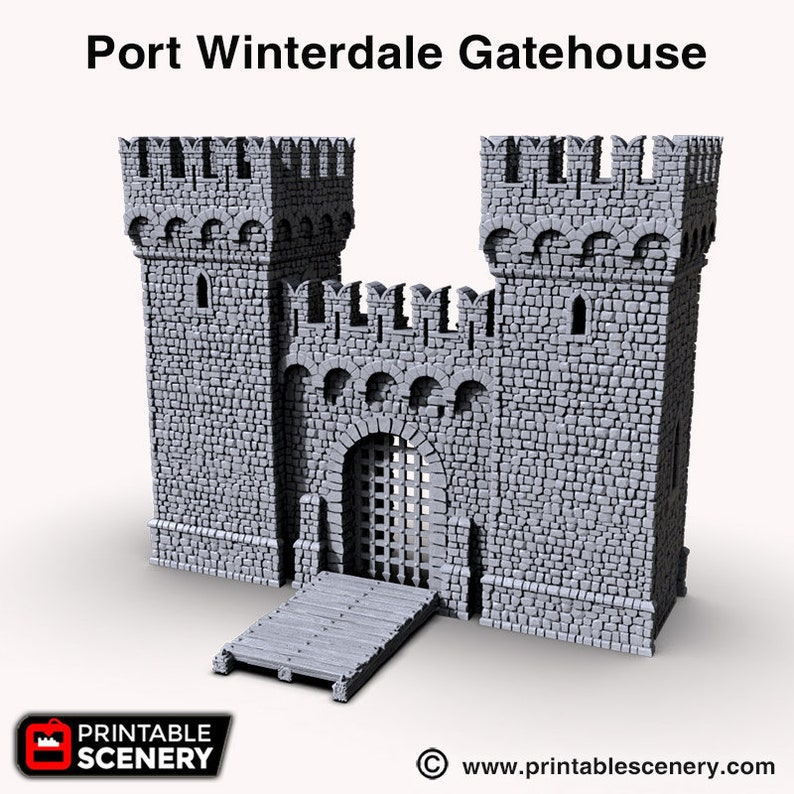 Dnd Port Winterdale Castle Gatehouse Fortress Fort Tabletop Scatter ...