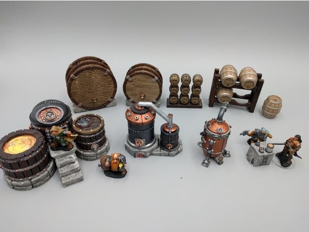 Dnd Complete Dwarven Dwarf Aleworks Brewery Ale Tabletop Terrain ...