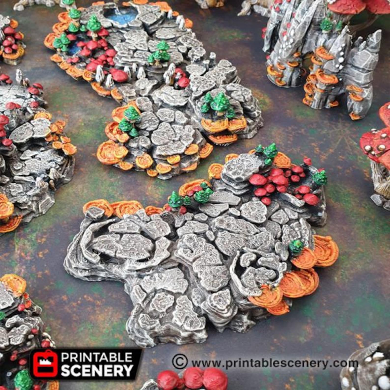 Dnd Shroom Grotto Floors Goblin Caverns Clorehaven Tabletop - Etsy