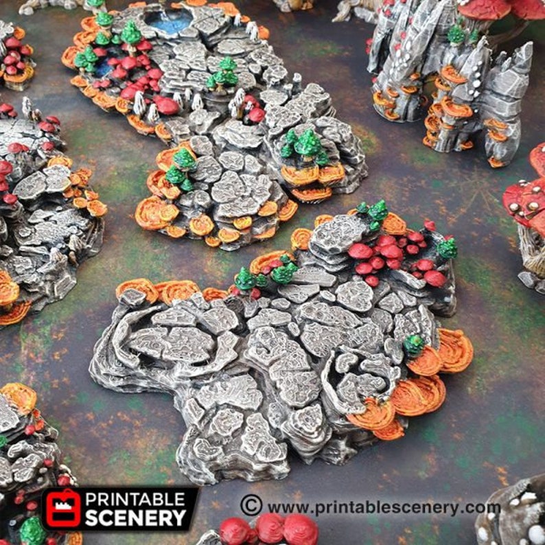 Dnd Shroom Grotto Floors Goblin Caverns Clorehaven Tabletop Scatter ...