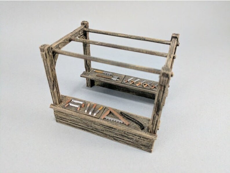 Dnd Market Peddler Merchant Stall - 28mm Tabletop Terrain Miniature RPG ...
