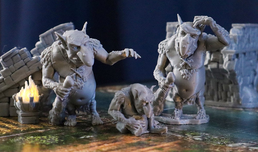Dnd Troll Bridge Menace Miniature Creature Monster Terrain - Etsy