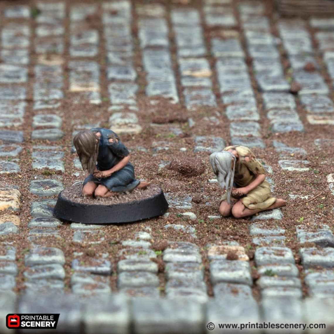 Dnd ONE Prisoner Woman on Knees Slums Beggar NPC 28mm Miniature ...