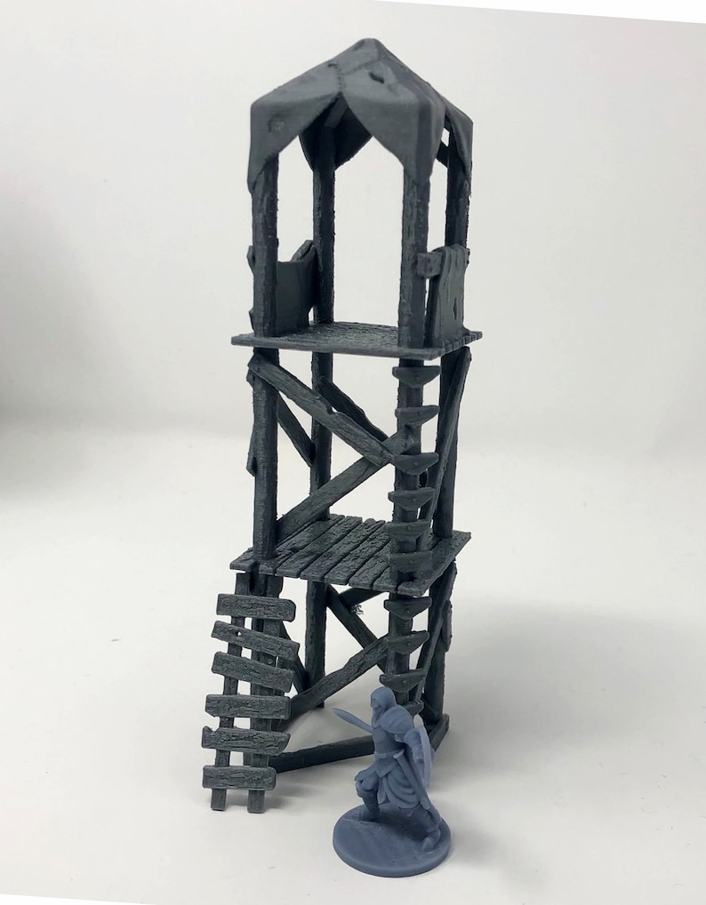 Dnd Bandit Watchtower Wooden Lookout Tower Openforge Tabletop - Etsy