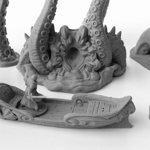 Dnd KRAKEN Tabletop Sea Monster Pirate Ship Ocean Terrain Sea Creatures ...