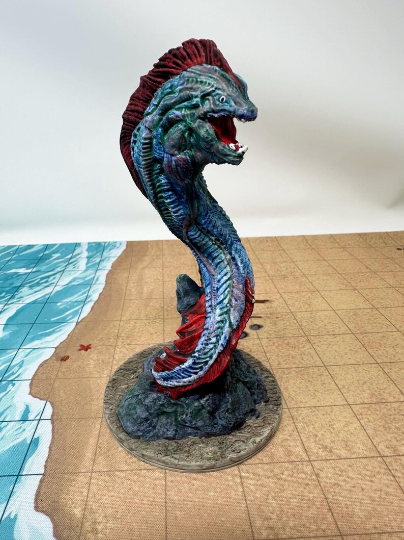 Dnd PAINTED Ancient Giant Eel Serpent Ocean Creature Beast Monster RPG ...