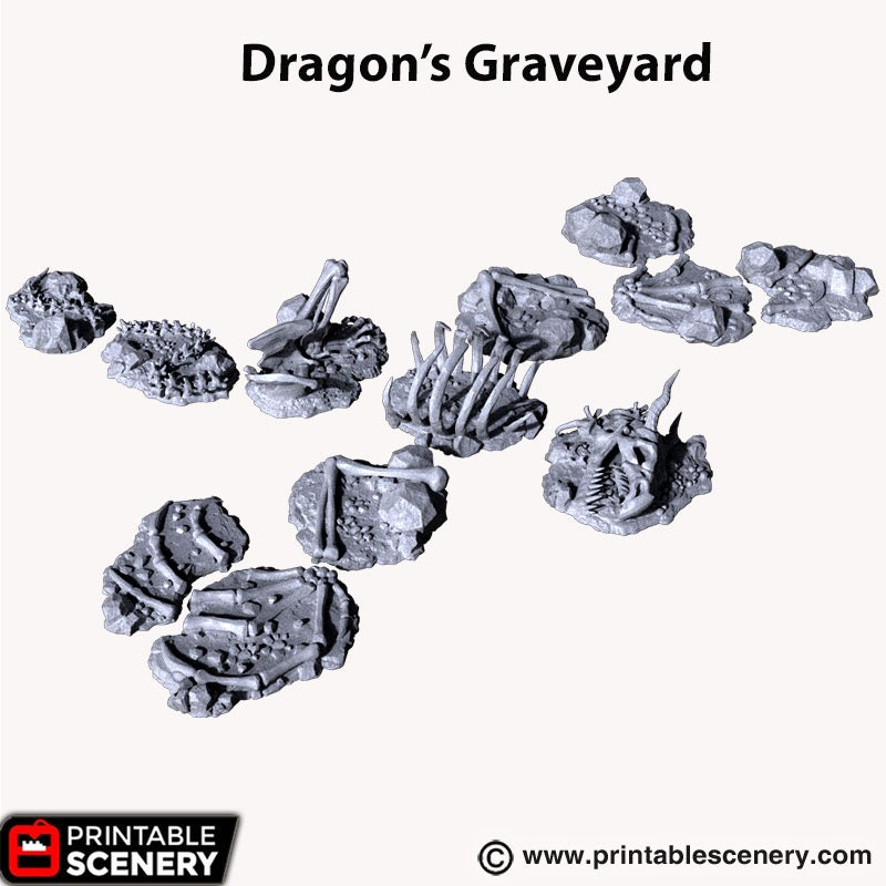 Dnd Dragon Skeleton Graveyard Boneyard Scatter Shadow Fey - Etsy