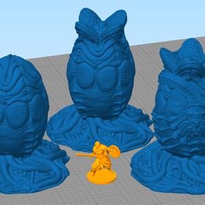 Dnd Sci-fi Alien Spawn Pods Eggs Hive Queen Eggs Facehugger Nests ...