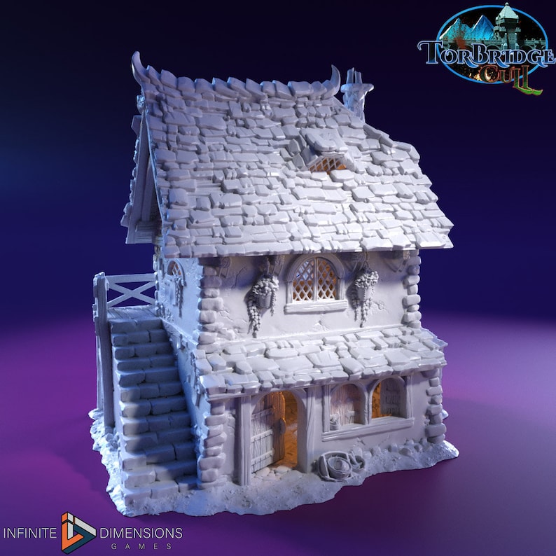 Dnd Grumbles Cottage House Home Medieval Village Tabletop Terrain ...