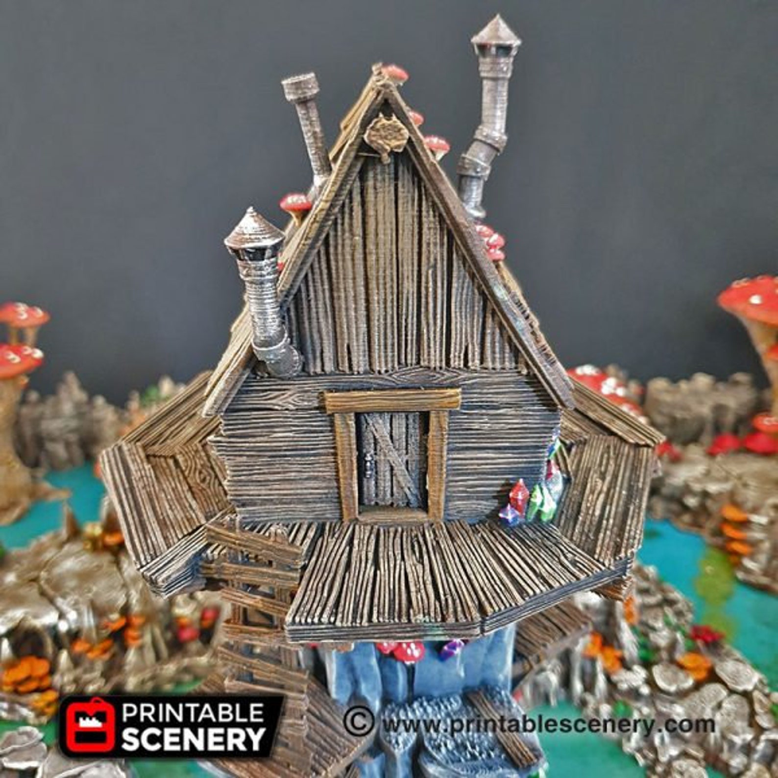 Dnd Shanty Tower Goblin Grotto Mushroom House Tabletop Scatter | Etsy